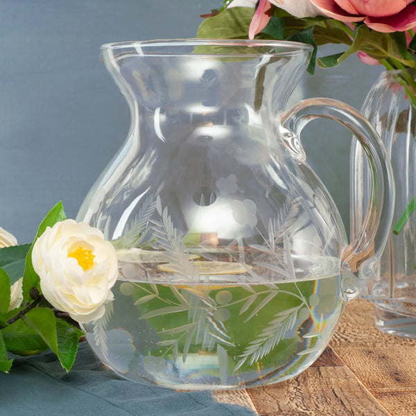 Jarro Tallado Flor y Espigas 2,2 Litros – Willow Table